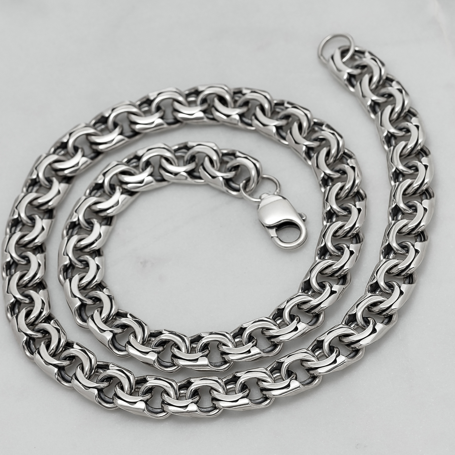 Серебряная цепь МОСКОВСКИЙ ЦЕПЕВЯЗАЛЬНЫЙ ЗАВОД Ср925Чп-107115060: белое ...