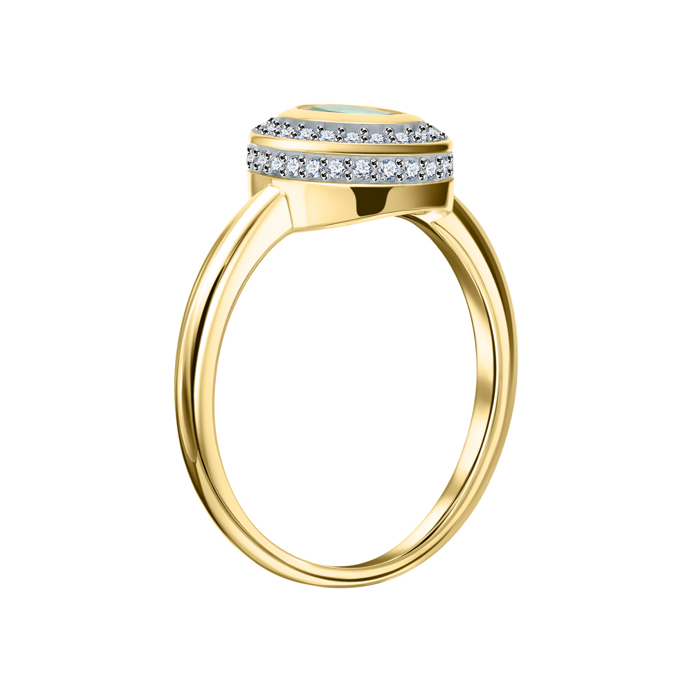 Серебряное кольцо с фианитами и ювелирными кристаллами SUNLIGHT 01-2199 ...