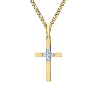 Золотой крест-подвеска с фианитами МОСКОВСКИЙ ЦЕПЕВЯЗАЛЬНЫЙ ЗАВОД ...