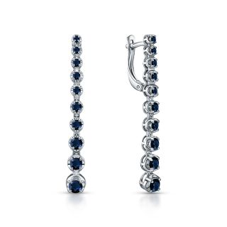 Золотые серьги с сапфирами природными АКАДЕМИЯ БРИЛЛИАНТОВ 72996-C5W-02 ...