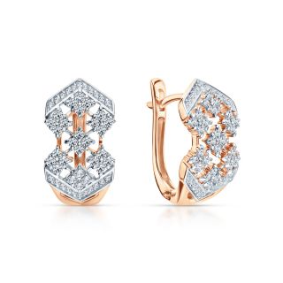 Золотые серьги с бриллиантами природными АКАДЕМИЯ БРИЛЛИАНТОВ 74011-C5R ...